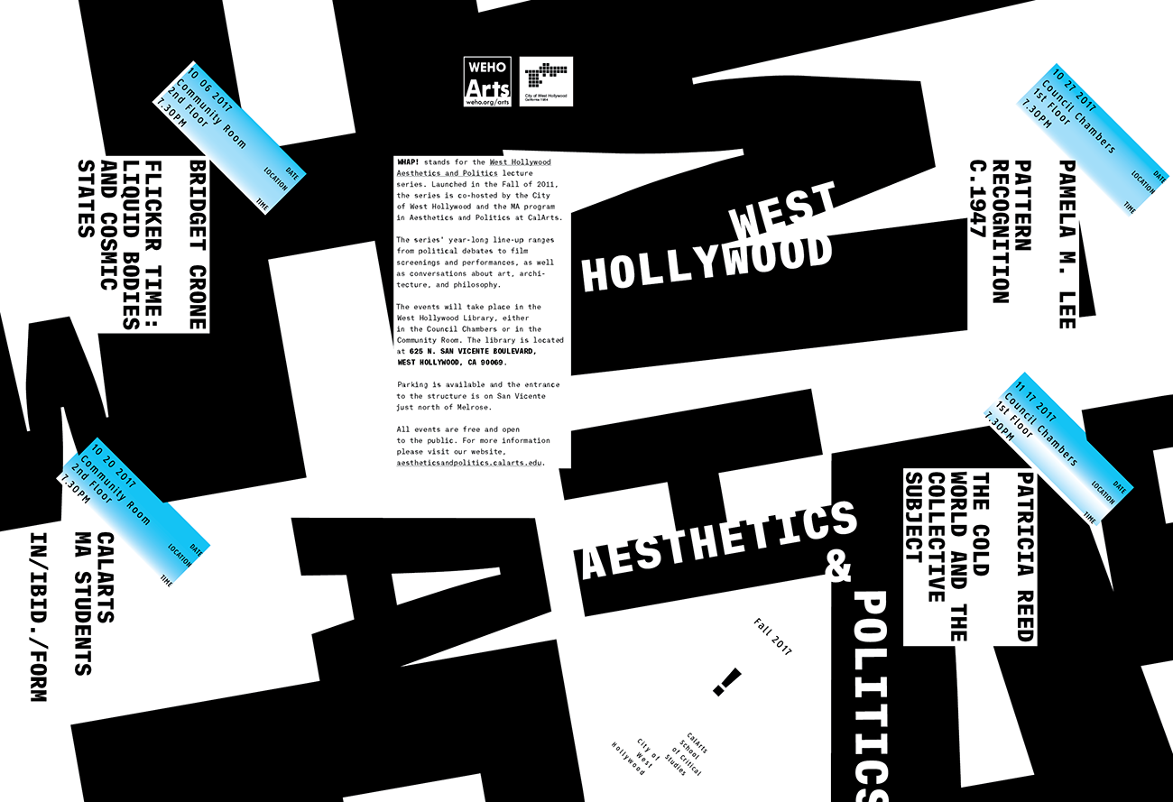 WHAP! Lecture Series Fall Lineup