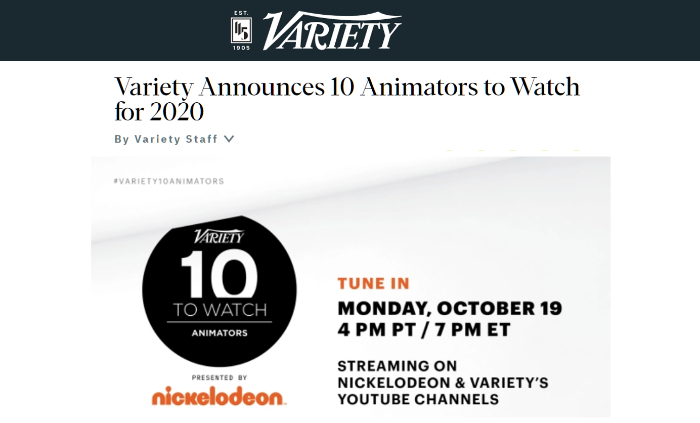 CalArtians Among Variety’s “10 Animators to Watch for 2020”