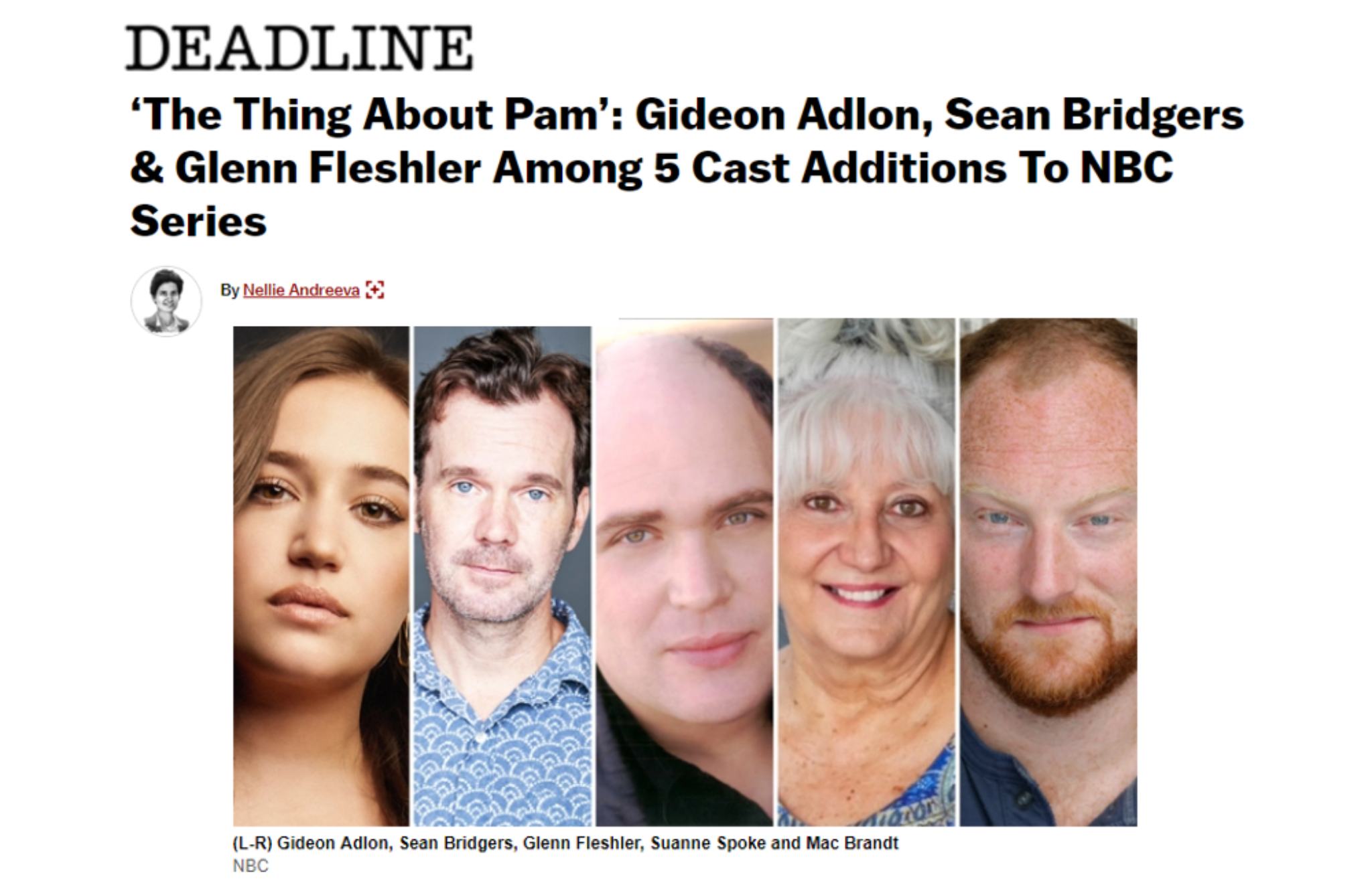 Suanne Spoke Cast in True Crime Series The Thing About Pam